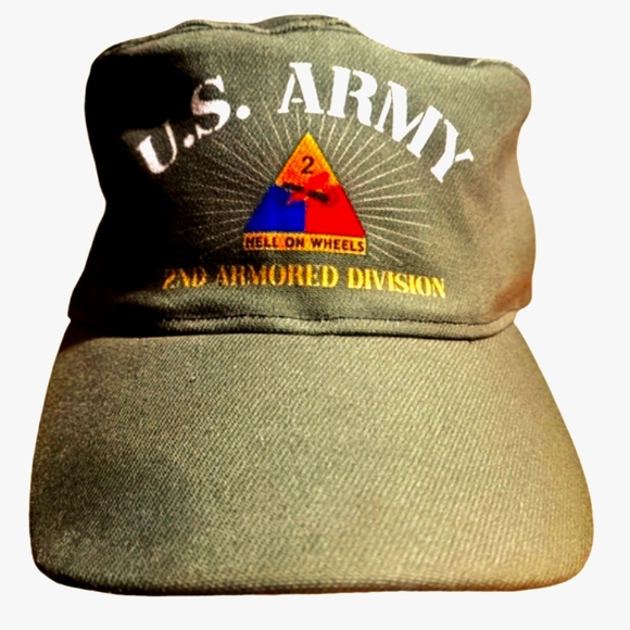 Accessories | Us Army 2nd Armored Division Hell On Wheels Strapback Hat ...